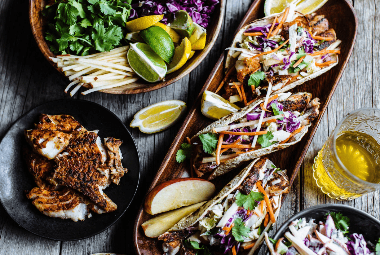 Fisch-Tacos mit JAZZ™ Apfel-Kohl-Salat - JAZZ Apple EU Fisch-Tacos mit JAZZ™ Apfel-Kohl-Salat - JAZZ Apple EU